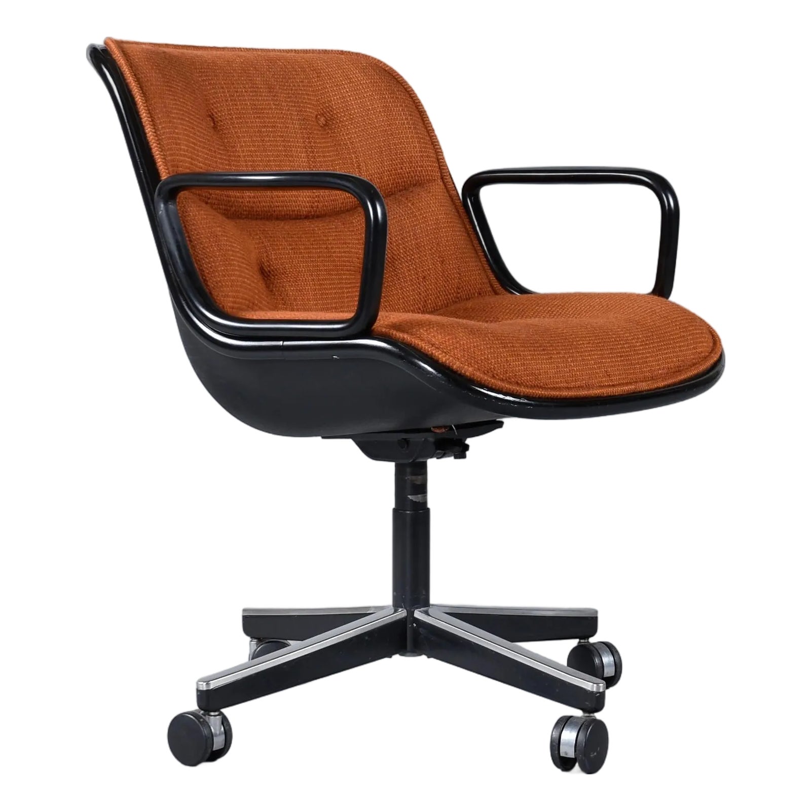 Charles Pollack for Knoll Burnt Orange Executive Chair | Chairish