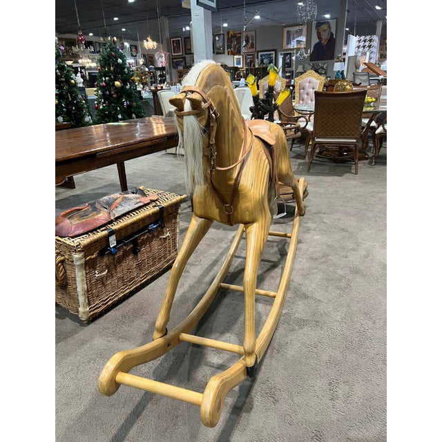 Mid 20th Century Life Sized Rocking Horse | Chairish