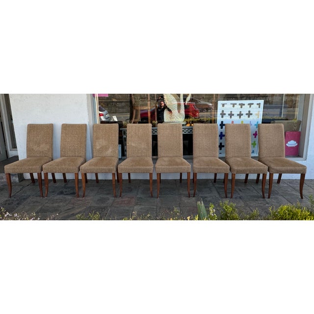 Evolution Furniture Upholstered Side Chairs, Set of Eight | Chairish