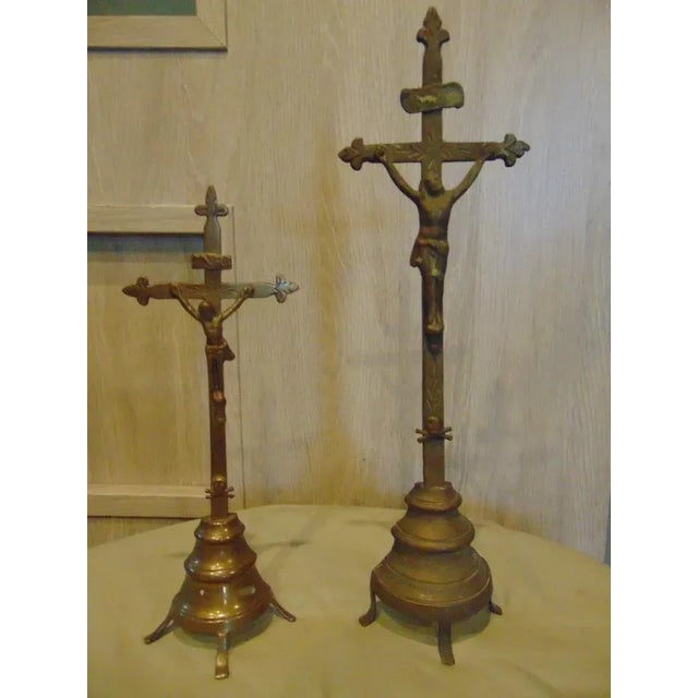 Pre-War Brass Crosses, 1920s, Set of 2 | Chairish