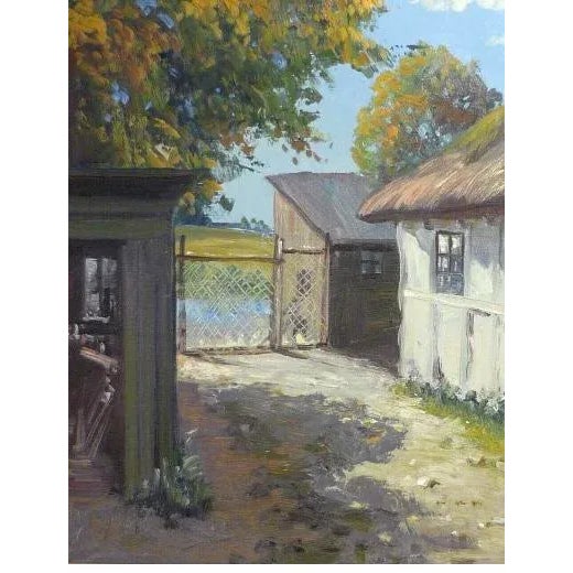 Farmhouse Oil Painting by Gustav P. Rimmer (1904 - 1966) | Chairish