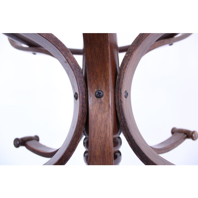 Mid-Century Bentwood Mahogany Hall Tree 72" | Chairish