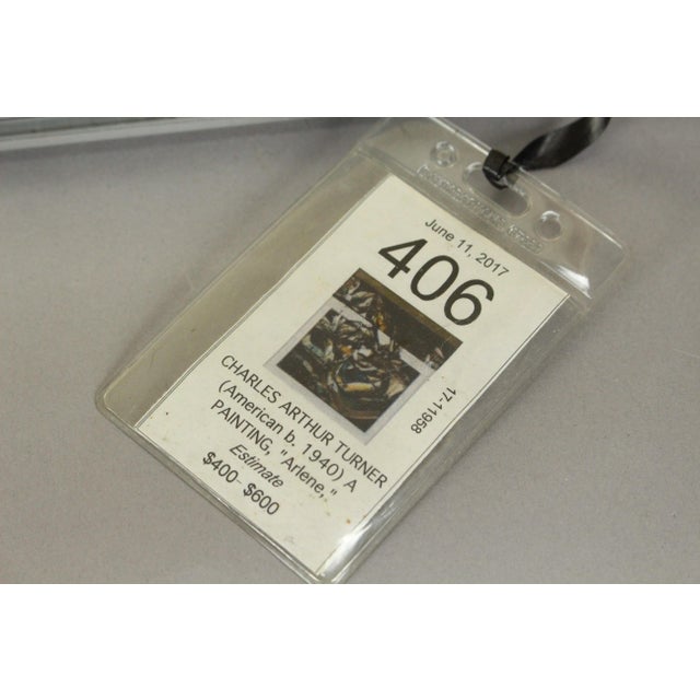 1966 "Arlene" Mid-Century Modern Abstract Oil on Canvas Painting by ...