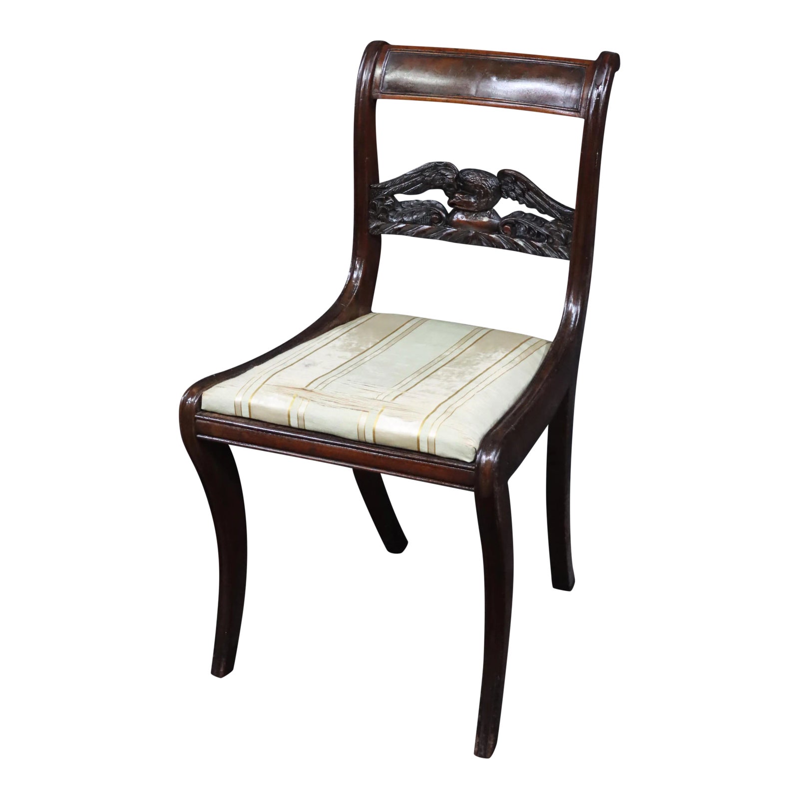 Mahogany Federal Style Eagle Chair | Chairish