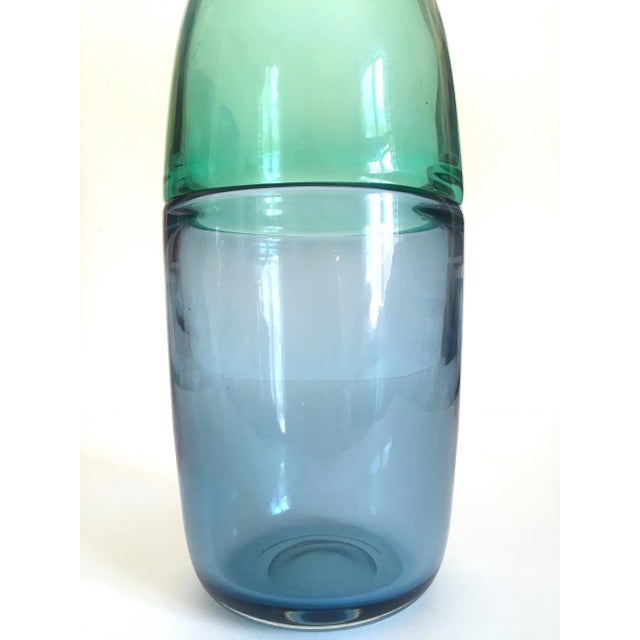 Vintage Mid Century Modern Venini Incalmo Two Tone Large Hand Blown ...