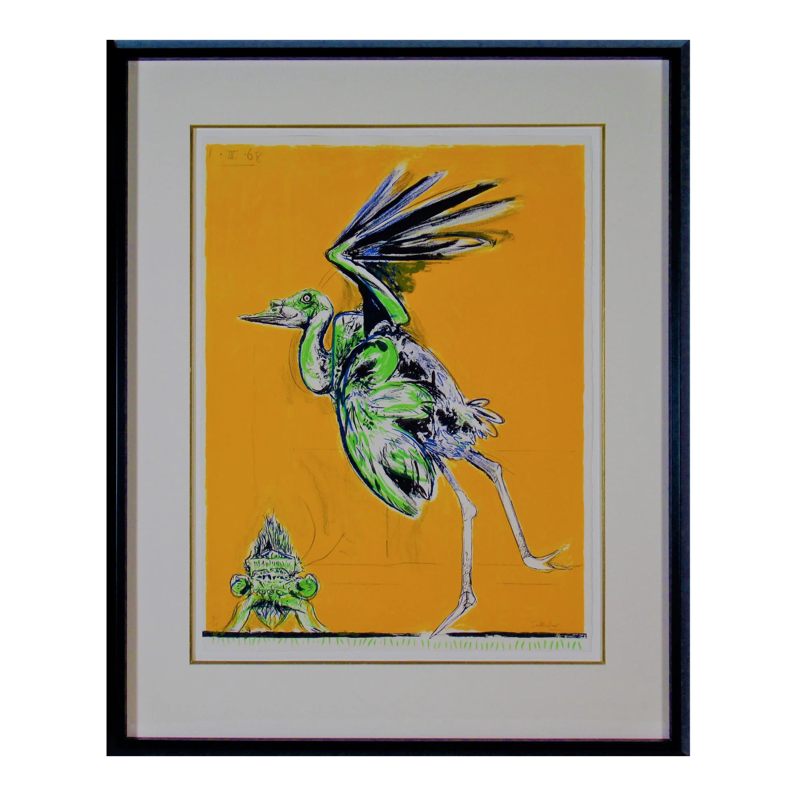 Graham Sutherland, Bird About to Take Flight, 1968 | Chairish