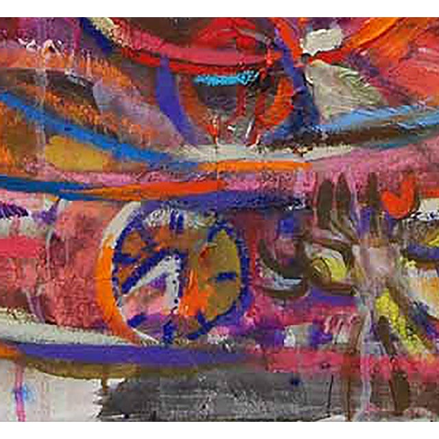 Mixed Media Abstract Painting 'Fin Du Monde' by Texas Artist Jason ...