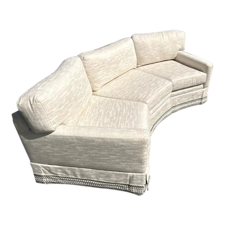 Vintage Regency Custom Angled Sofa | Chairish