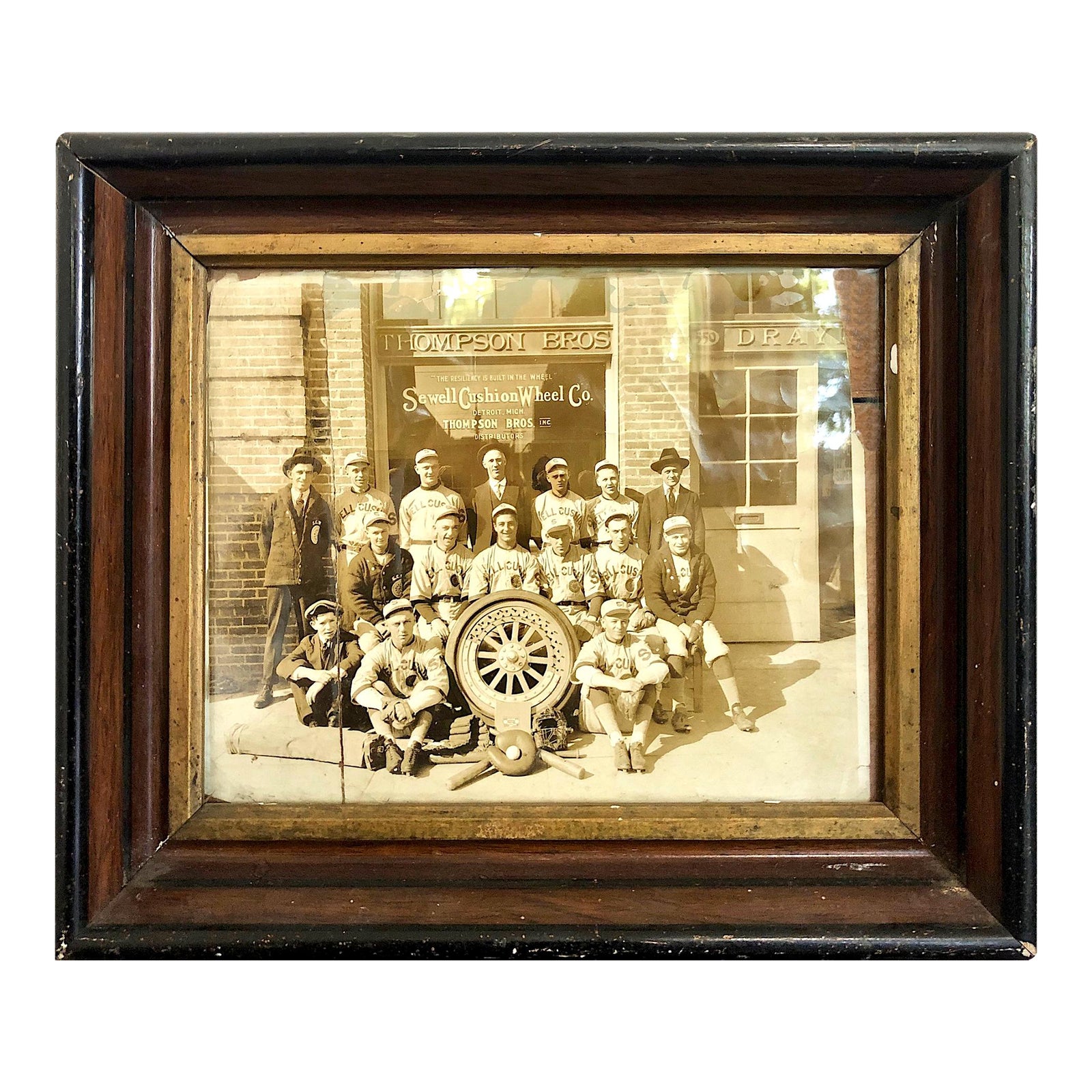 1920s Photo of the Seawell Cushion Wheel Co. Baseball Team of Detroit ...