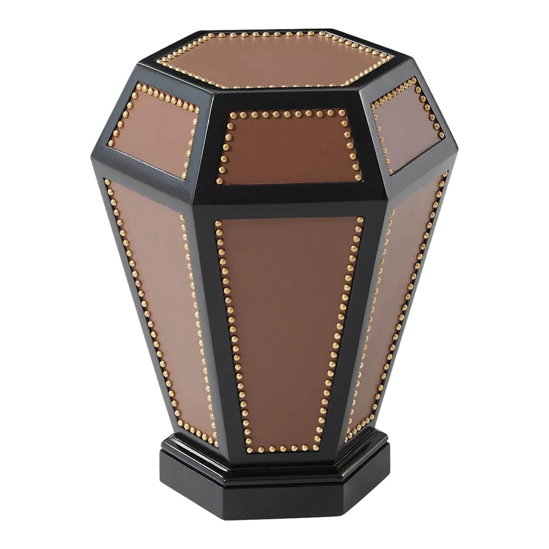 Leather Wrapped Accent Table | Chairish