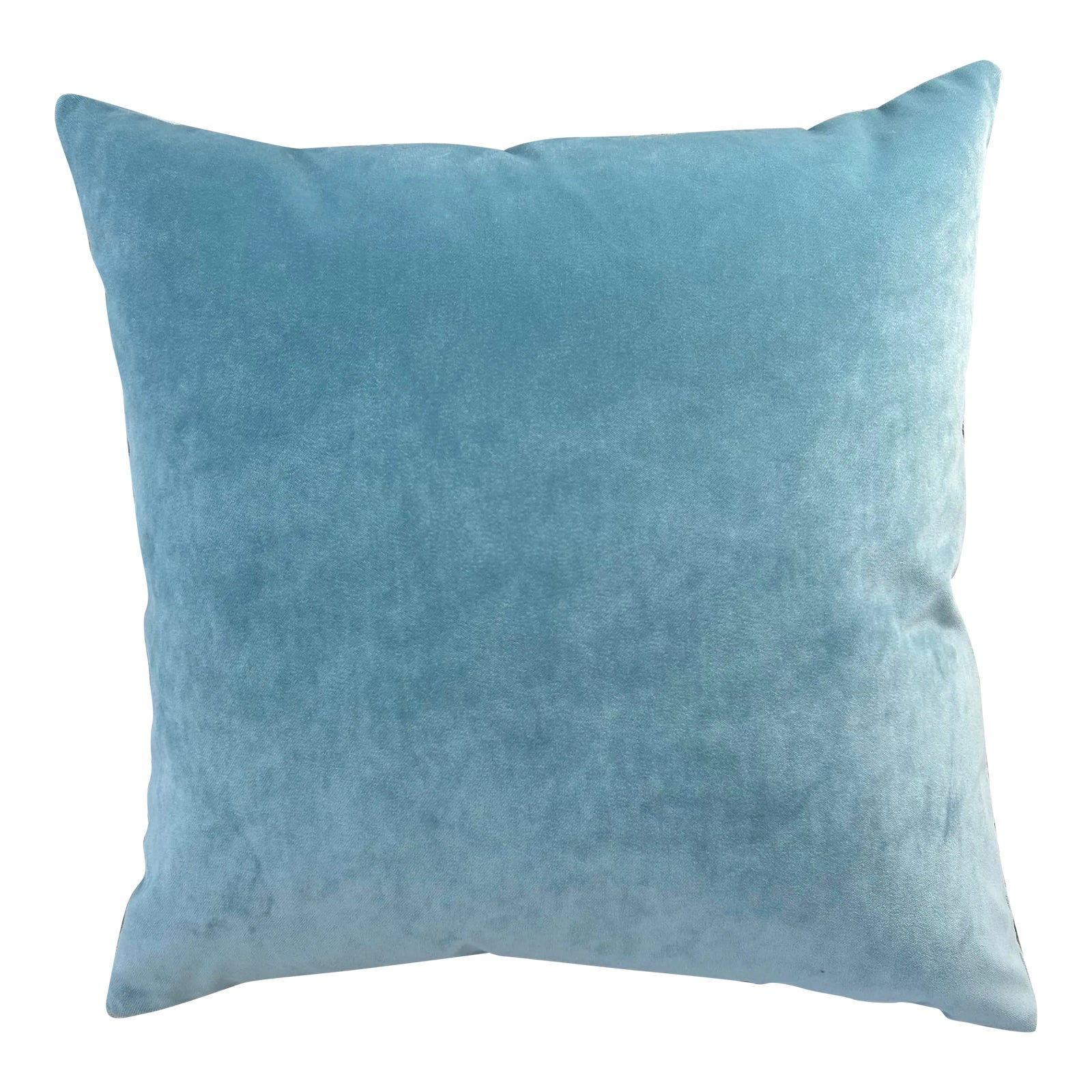 FirmaMenta Italian Light Blue Velvet Pillow | Chairish