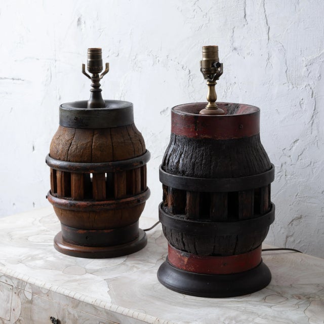 Wagon Wheel Hub Lamps | Chairish