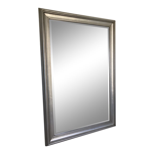 Modern Silver Wall Mirror | Chairish
