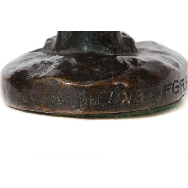 Authentic Frederick Roth "Hissing Cat" (1913) Bronze Sculpture, Gorham ...