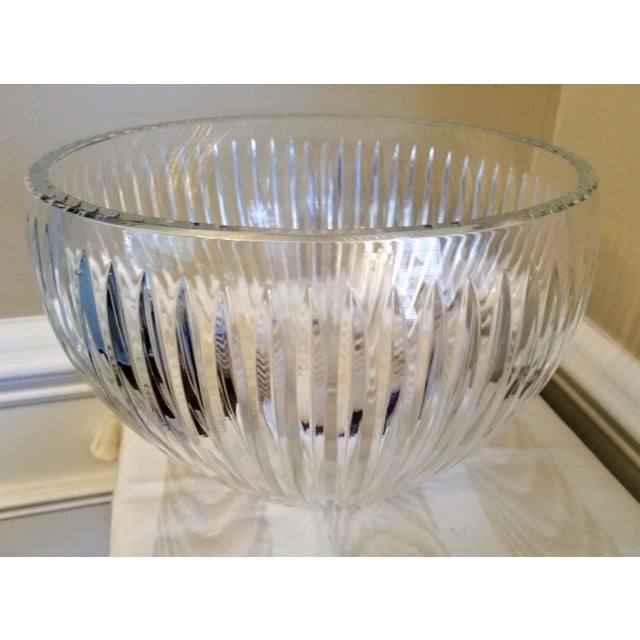 Vintage Ribbed Crystal Bowl | Chairish