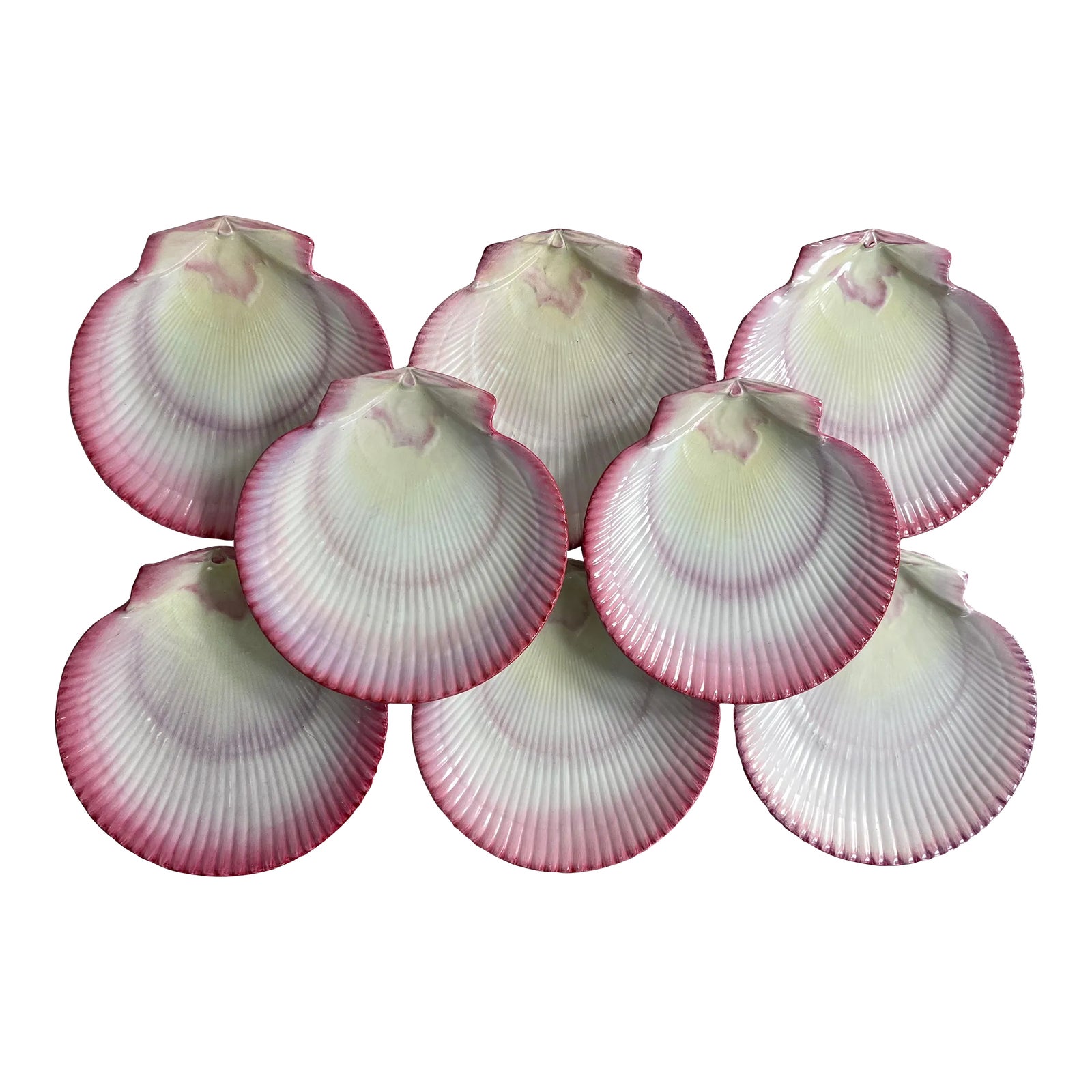 Antique 19th Century Wedgwood Pink Nautilus Pearlware Scallop Shell ...