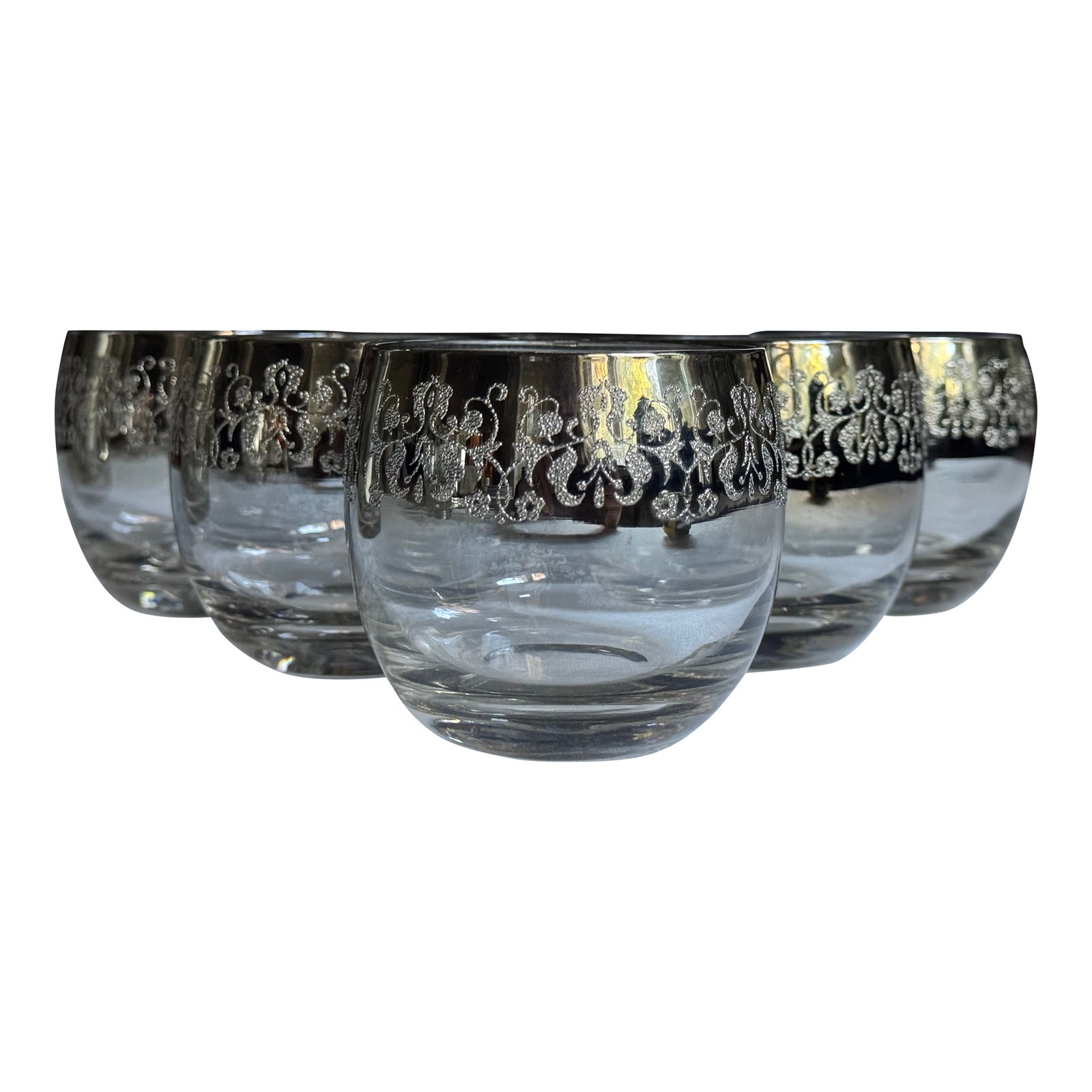 Mid-Century Dorothy Thorpe Style Color Fade Roly Poly Glasses - Set of ...