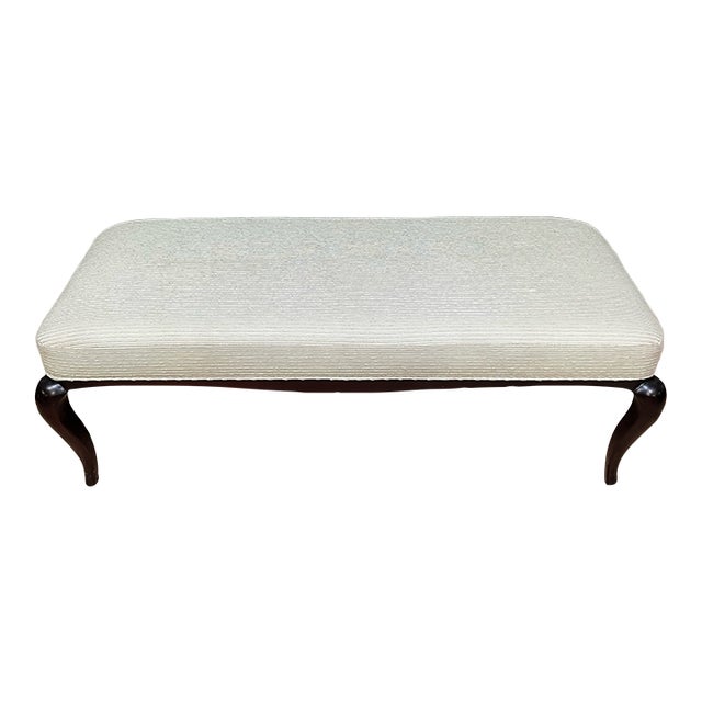 Barbara Barry Contemporary Celadon Green Bench | Chairish
