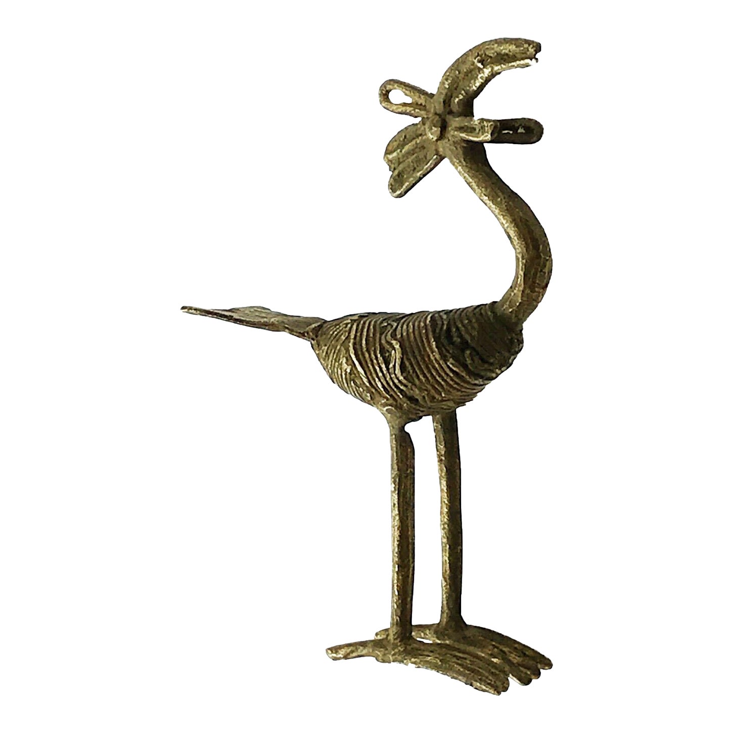 Lobi Tribe Bronze Bird Burkina Faso Africa 6" H by 3.5" W | Chairish