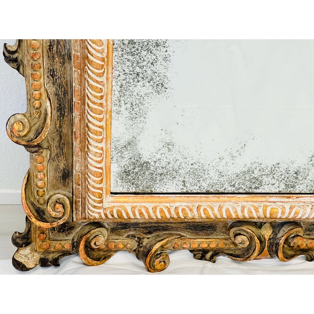 Gregorius Pineo Hand Carved "Lombardy" Mirror | Chairish