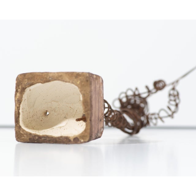 Gli Etruschi Rosenthal Netter Wire Trumpet Player Sculpture | Chairish