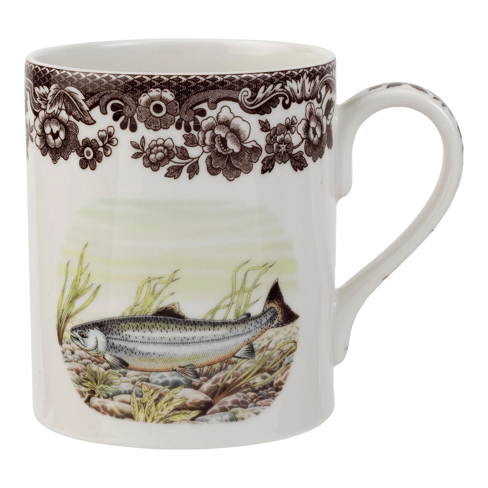 Spode Woodland Fish 16 oz. Mug, King Salmon | Chairish