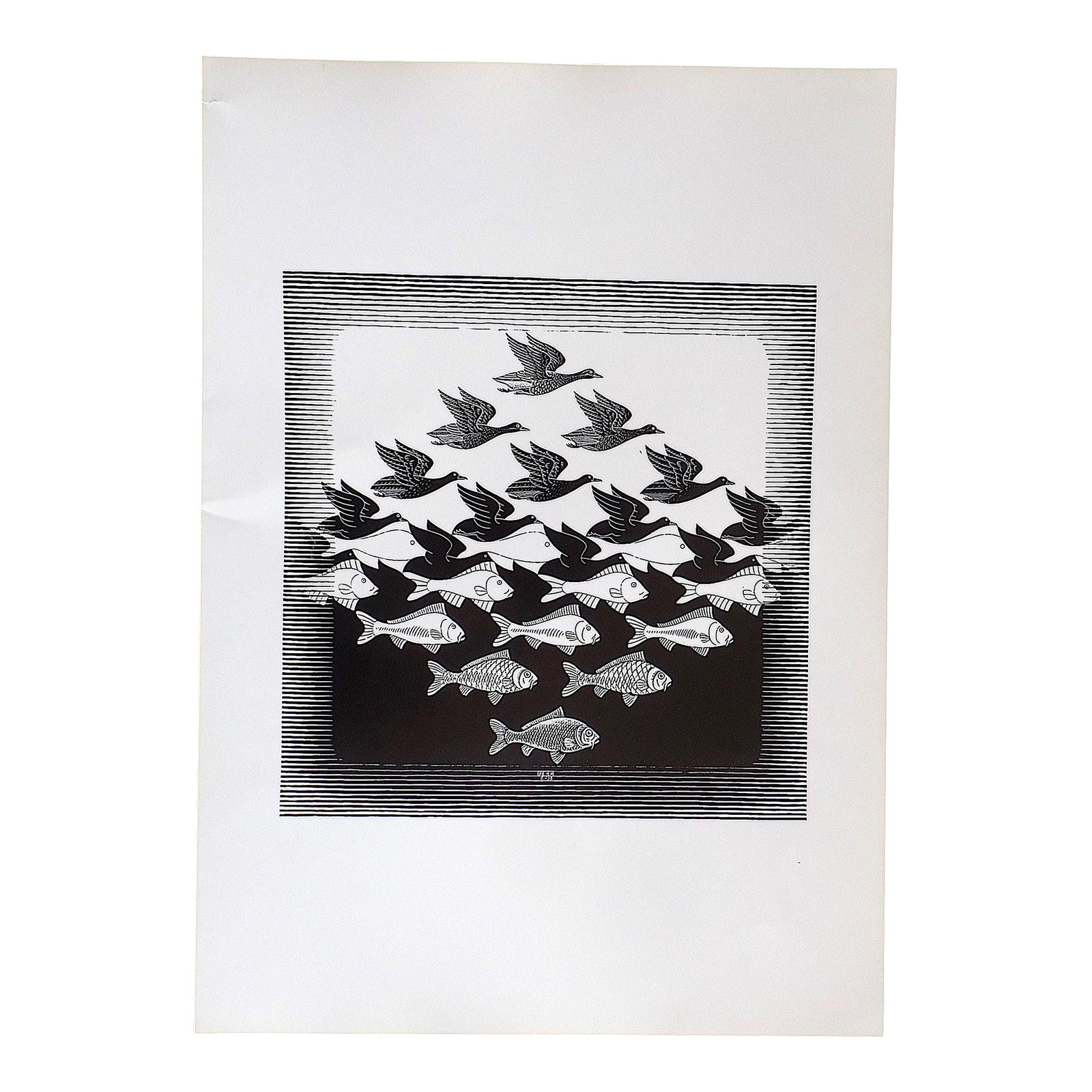 Vintage 20th Century Signed/Dated M. C. Escher Lithograph - "Sky and ...