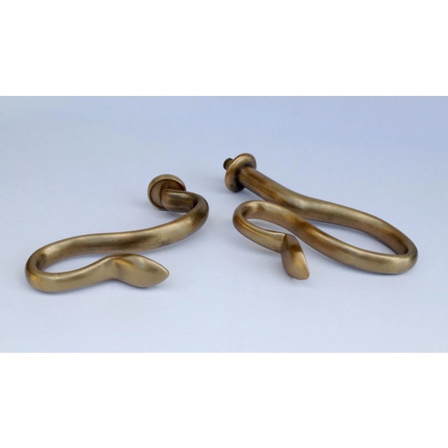C.1990's Large German Bronze Serpentine Tieback | Chairish