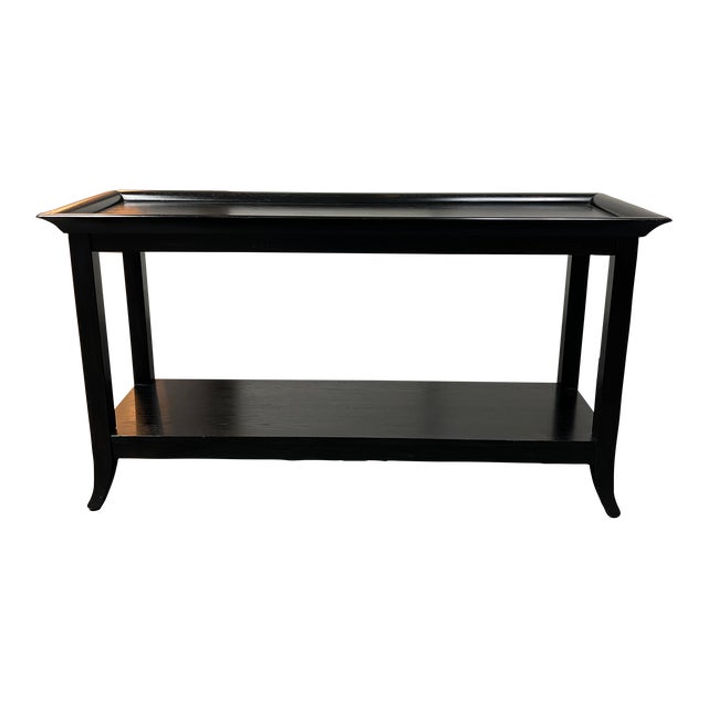 Bernhardt Furniture Black Finish Console Table | Chairish