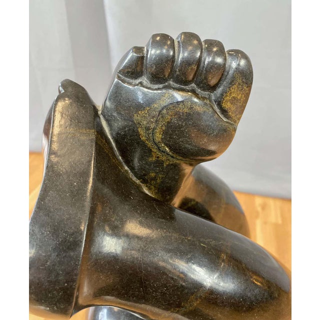 Gedion Nyanhongo “Exercising”, Large Shona Springstone Sculpture, 1990s ...