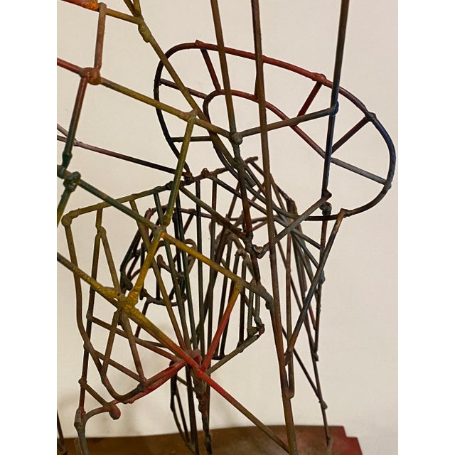 Mid Century Modern Abstract Wire Rod Sculpture | Chairish