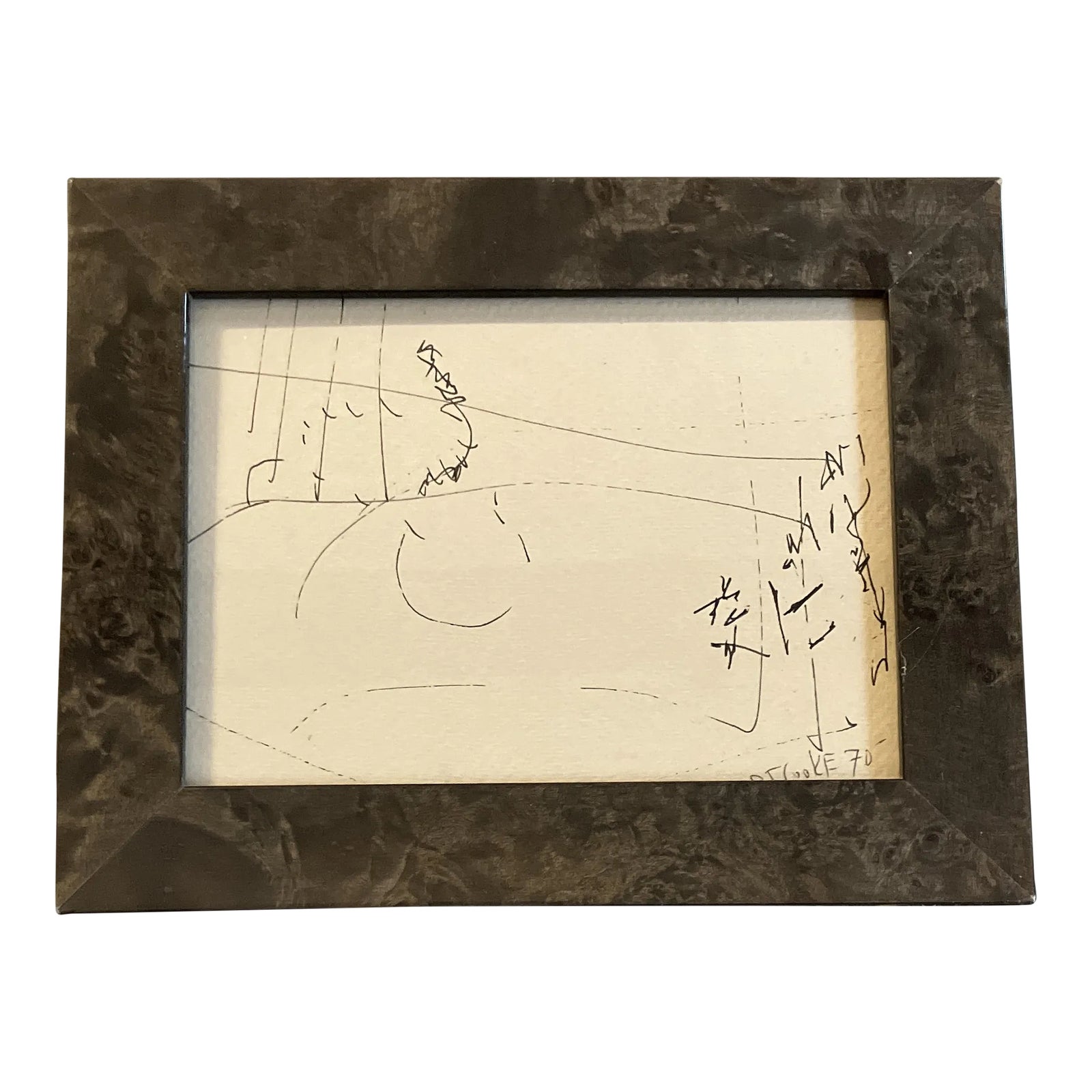 1970’s Original Vintage Robert Cooke Small Abstract Ink Drawing ...
