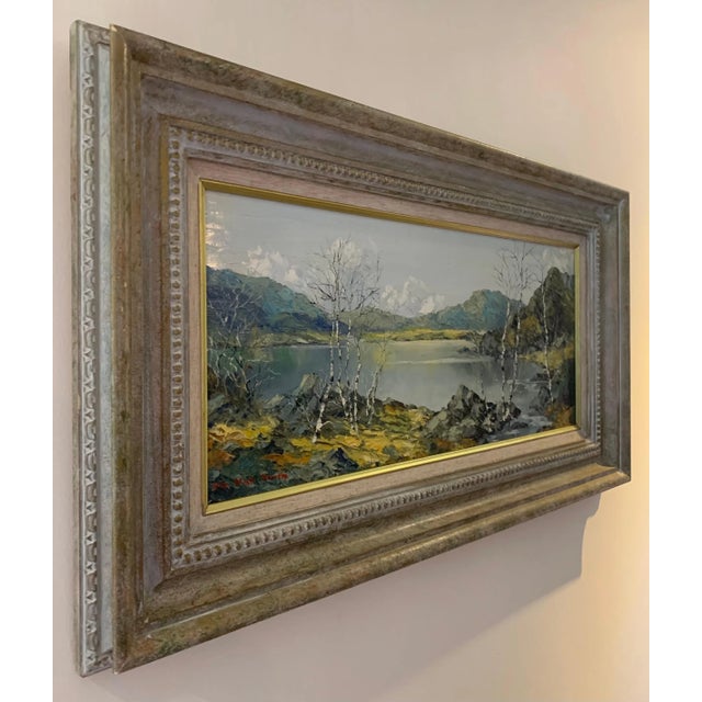 Charles Wyatt Warren, Oil Painting of Snowdon Mountains & Lakes in ...