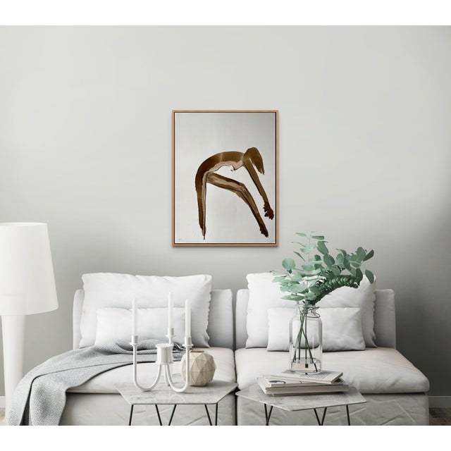 "Side Stretch Nude" 1984 Figure Gouache and Pastel American Modernist ...