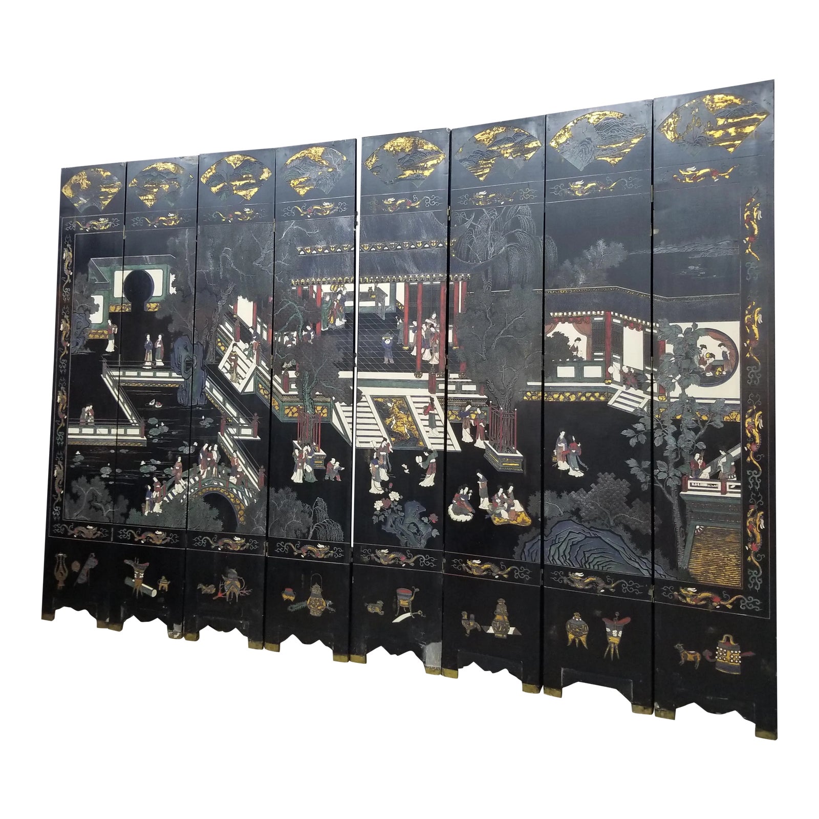 Antique Coromandel Screen | Chairish