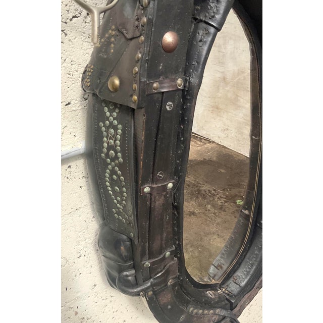 Vintage Boho Antique Horse Harness Mirror | Chairish