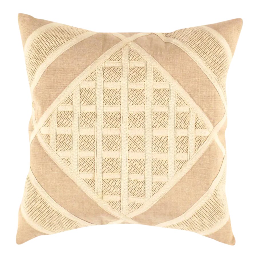 Beige Color Pure Cotton Pillow Cover | Chairish