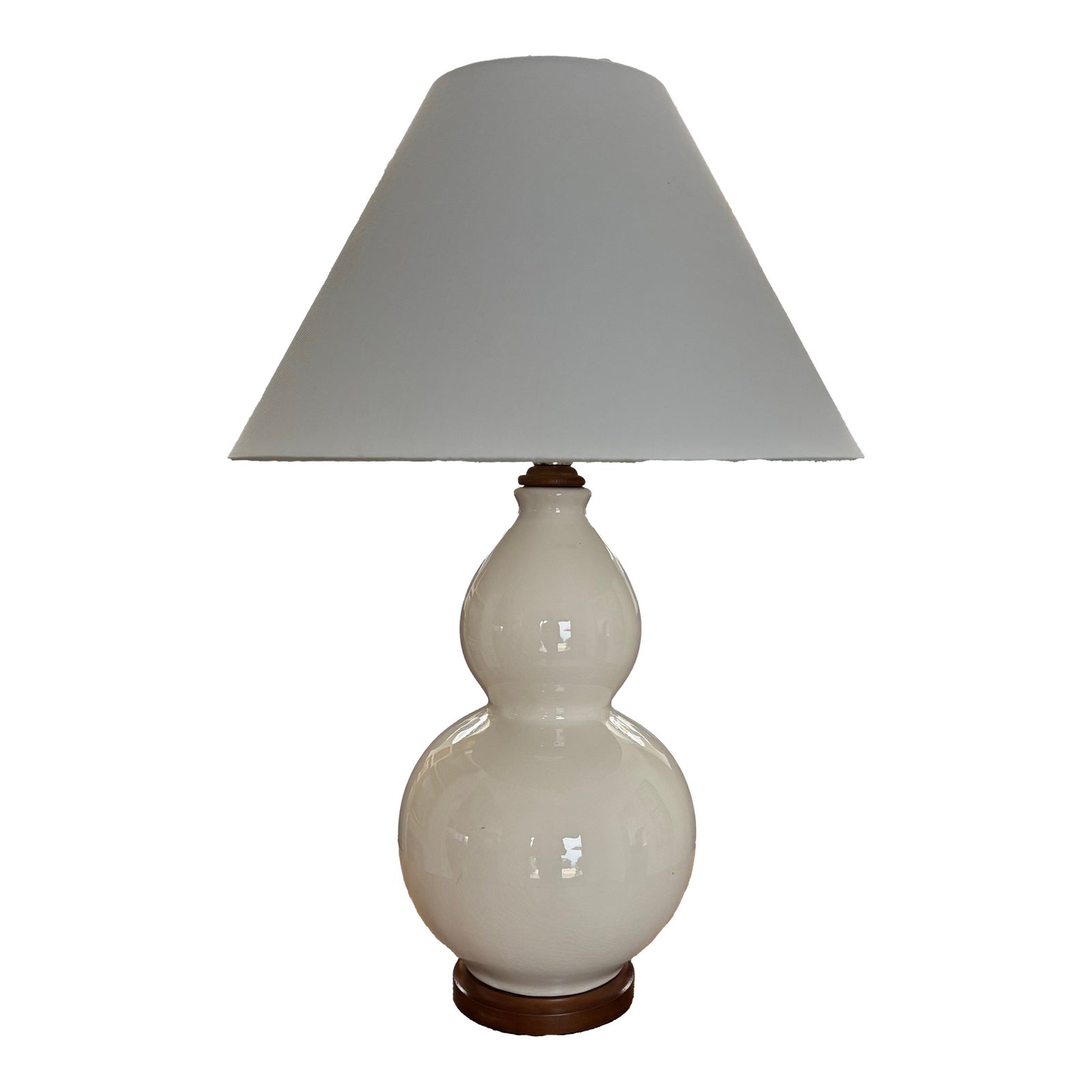 Lauren Ralph Lauren Off White Crackle Finish Double Gourd Lamp and ...