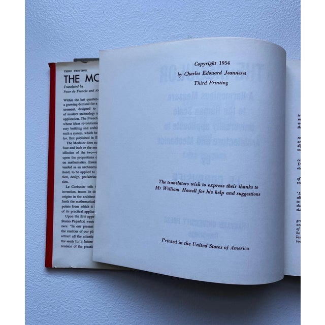 1954 The Modulor, Le Corbusier, Third Printing Book | Chairish