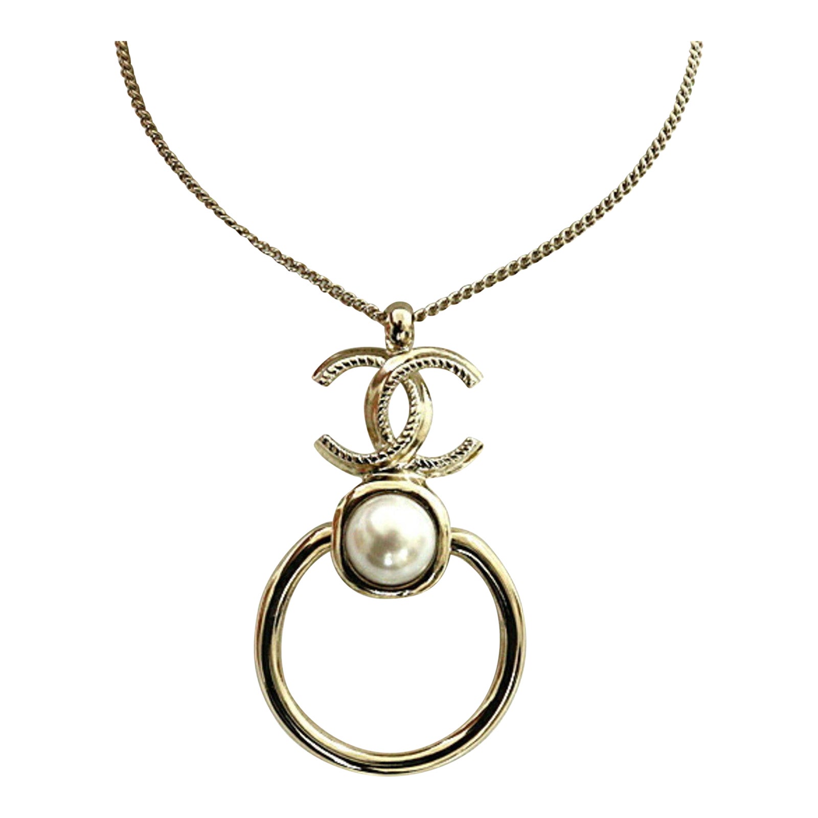 Chanel Gp Necklace Light Gold | Chairish