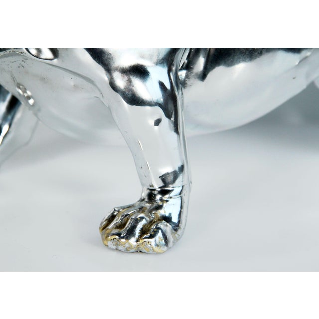 Contemporary 1990's Chrome English Bulldog Figure | Chairish
