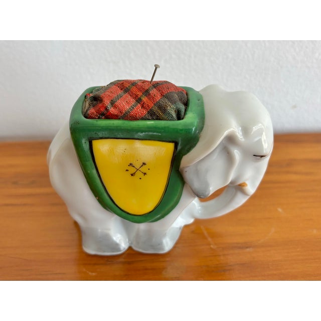 Antique Elephant Pin Cushion | Chairish