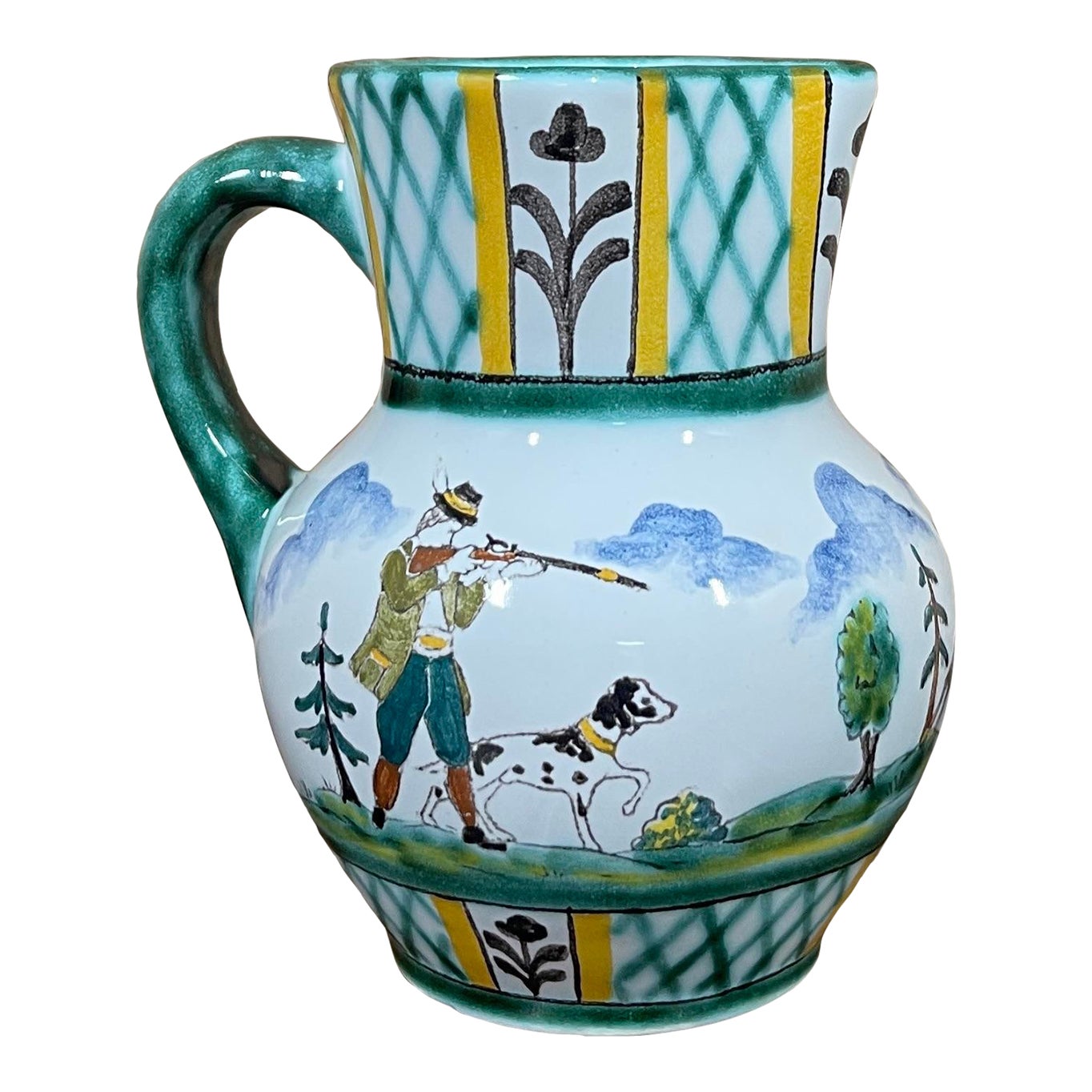 Vintage Gmundner Keramik “Hunter’s Delight” Jug | Chairish