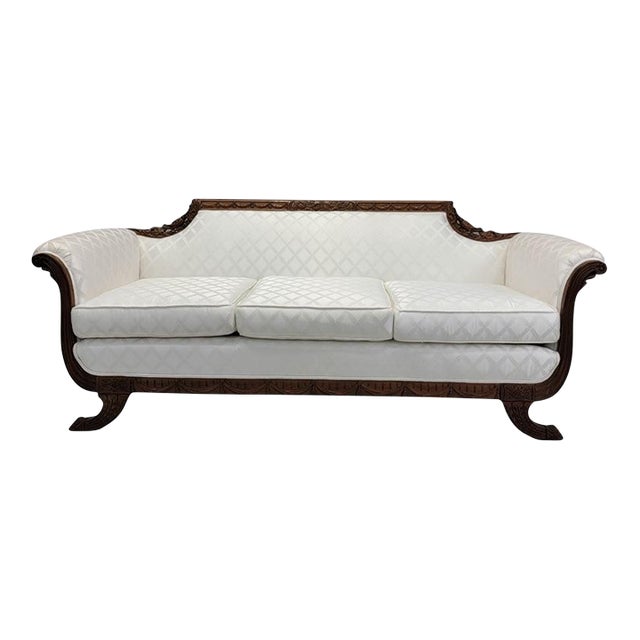 Antique Duncan Phyfe Style Finely Carved Mahogany Parlor Sofa ...