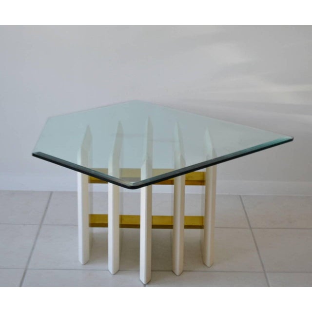 White Lacquered Side Tables - a Pair | Chairish