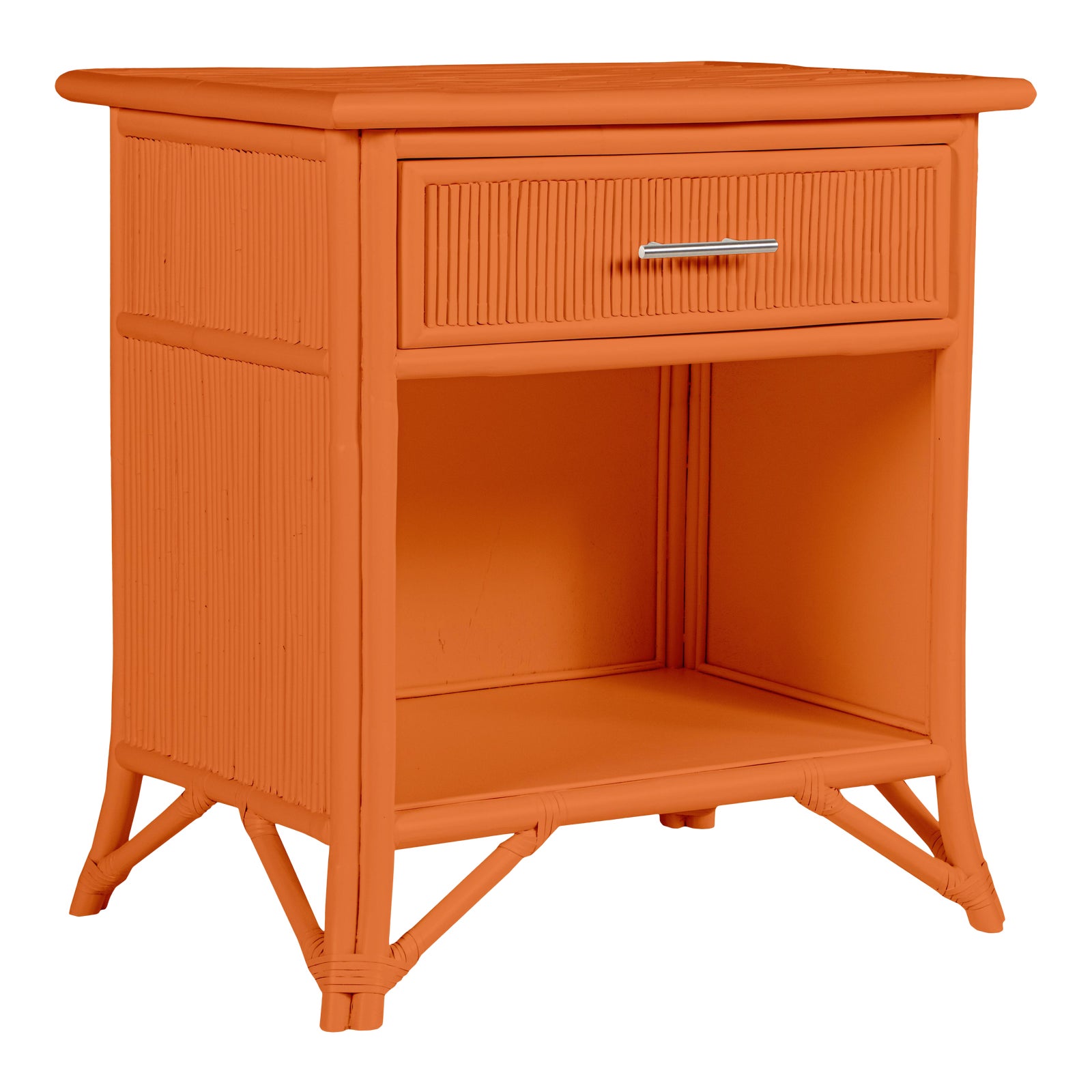 Aruba One-Drawer Nightstand - Orange | Chairish