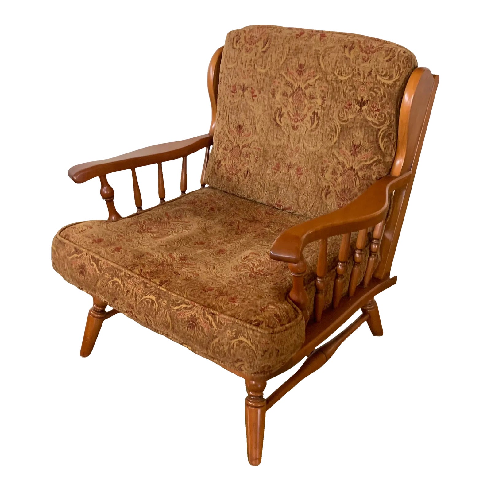 Mid Century Modern Conant Ball Maple Lounge Chair | Chairish