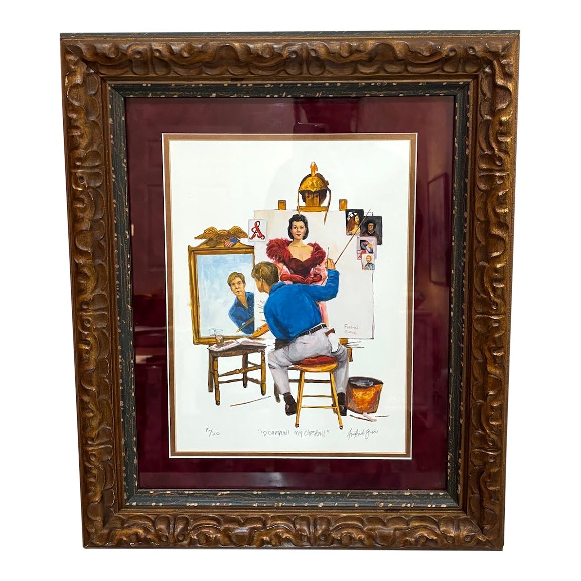 Frederick Guess "O Captain! My Captain!" Painting | Chairish