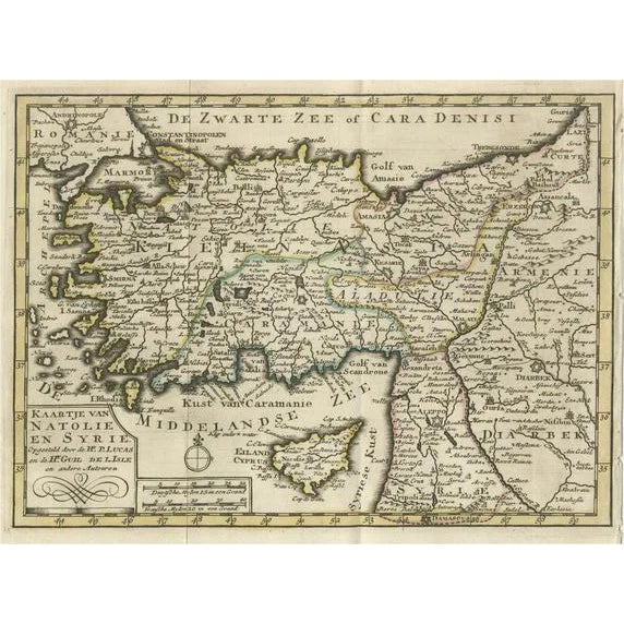 Map of Anatolia, 1745 | Chairish
