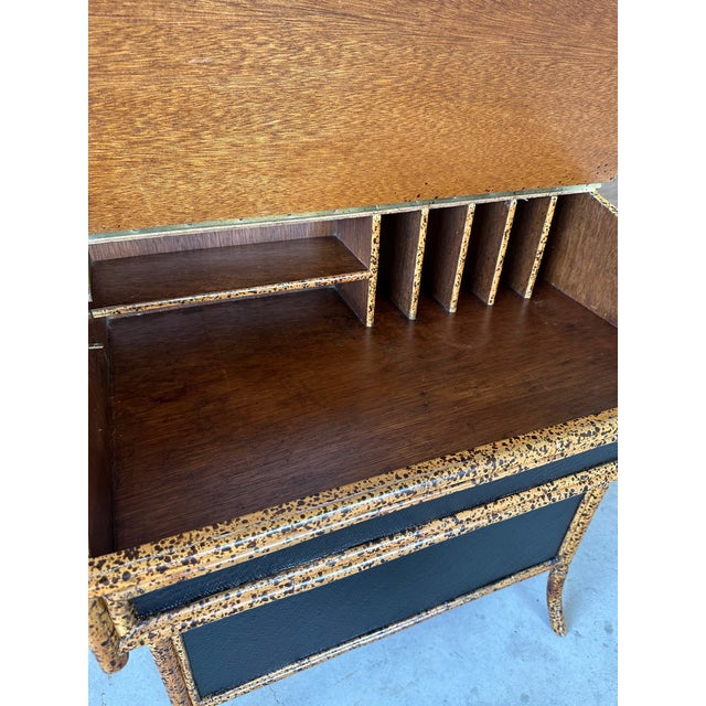 E. Murio Manila Refinished Chippendale Rattan Slant Top Desk, Aesthetic ...